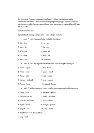 Laporan Praktikum Memori | DOCX