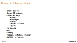 SAP HANA native development | PPTX