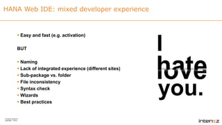 SAP HANA native development | PPTX