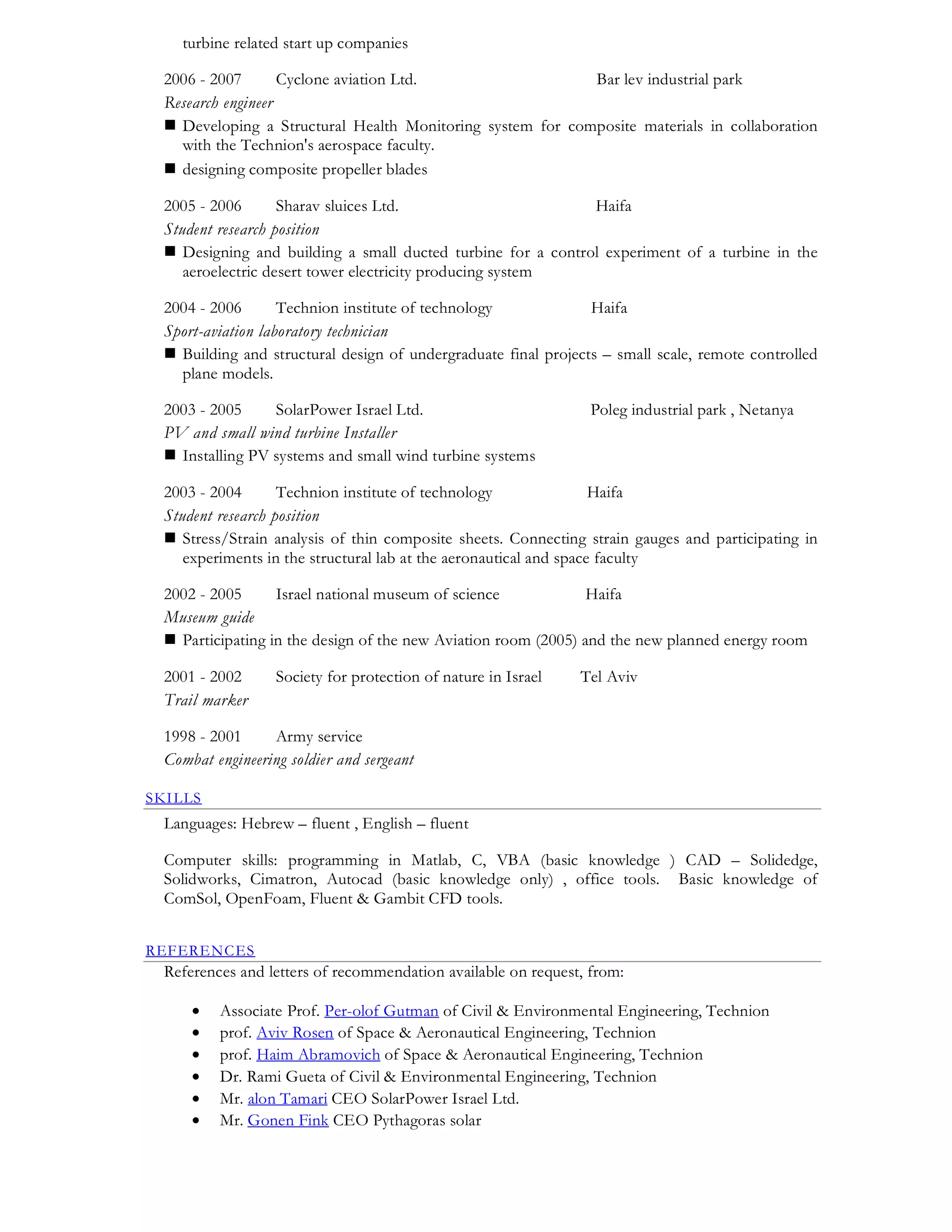 Hanan E. Levy resume 2010 | PDF | Science