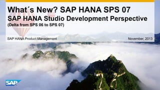HANA SPS07 Studio Development Perspective | PPTX