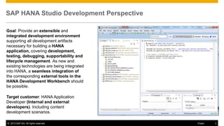 HANA SPS07 Studio Development Perspective | PPT