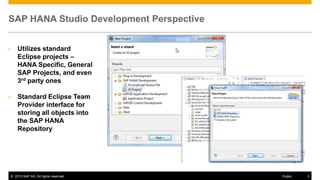 HANA SPS07 Studio Development Perspective | PPT
