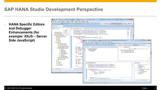 HANA SPS07 Studio Development Perspective | PPT
