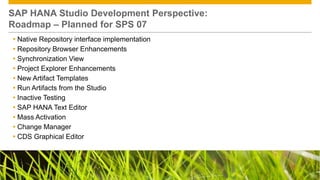 HANA SPS07 Studio Development Perspective | PPT