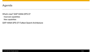 HANA SPS07 Fulltext Search | PPT