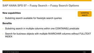 HANA SPS07 Fuzzy Search | PPT