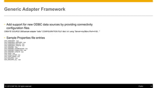 HANA SPS07 Smart Data Access | PPTX | Databases | Computer Software and Applications