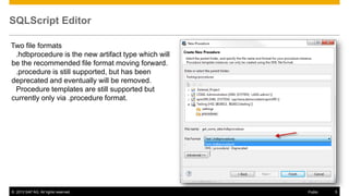 HANA SPS07 SQL Script | PPTX | Web Development | Internet