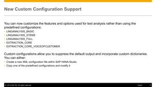 HANA SPS07 Text Analysis | PPT