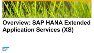 HANA SPS07 Extended Application Service | PPTX