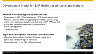 HANA SPS07 Extended Application Service | PPTX