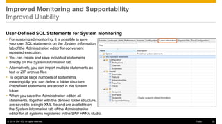 SAP HANA SPS08 Administration & Monitoring | PPTX