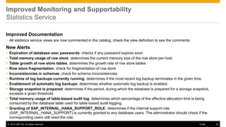 SAP HANA SPS08 Administration & Monitoring | PPTX