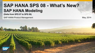 SAP HANA SPS08 Modeling | PPT