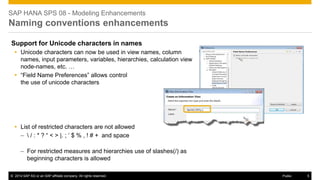 SAP HANA SPS08 Modeling | PPTX