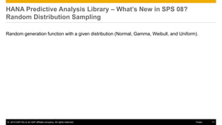 SAP HANA SPS08 Predictive Analysis Library | PPTX