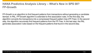 SAP HANA SPS08 Predictive Analysis Library | PPTX
