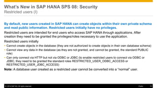 SAP HANA SPS08 Security | PPTX