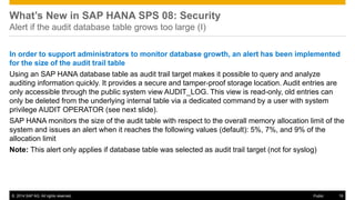 SAP HANA SPS08 Security | PPTX