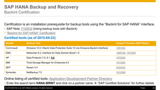 SAP HANA SPS10- Backup/Recovery | PDF | Databases | Computer Software ...