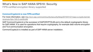 SAP HANA SPS10- Security | PPT