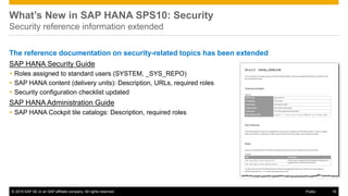 SAP HANA SPS10- Security | PPT