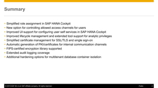 SAP HANA SPS10- Security | PPT