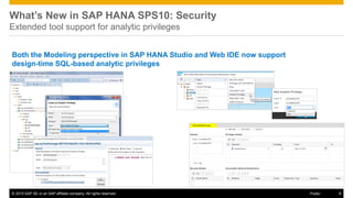 SAP HANA SPS10- Security | PPT