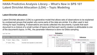 SAP HANA SPS10- Predictive Analysis Library and Application Function Modeler | PPT