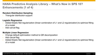 SAP HANA SPS10- Predictive Analysis Library and Application Function Modeler | PPT