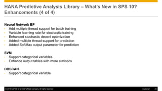 SAP HANA SPS10- Predictive Analysis Library and Application Function Modeler | PPT