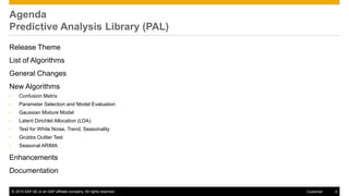 SAP HANA SPS10- Predictive Analysis Library and Application Function Modeler | PPT