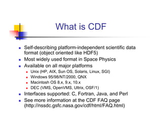 CDF Embraces XML and SOAP | PDF