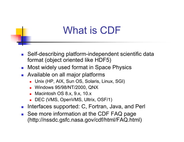 CDF Embraces XML and SOAP | PPT