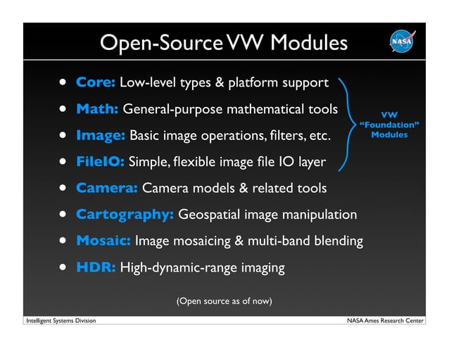 Image Processing and Cartography with the NASA Vision Workbench | PDF