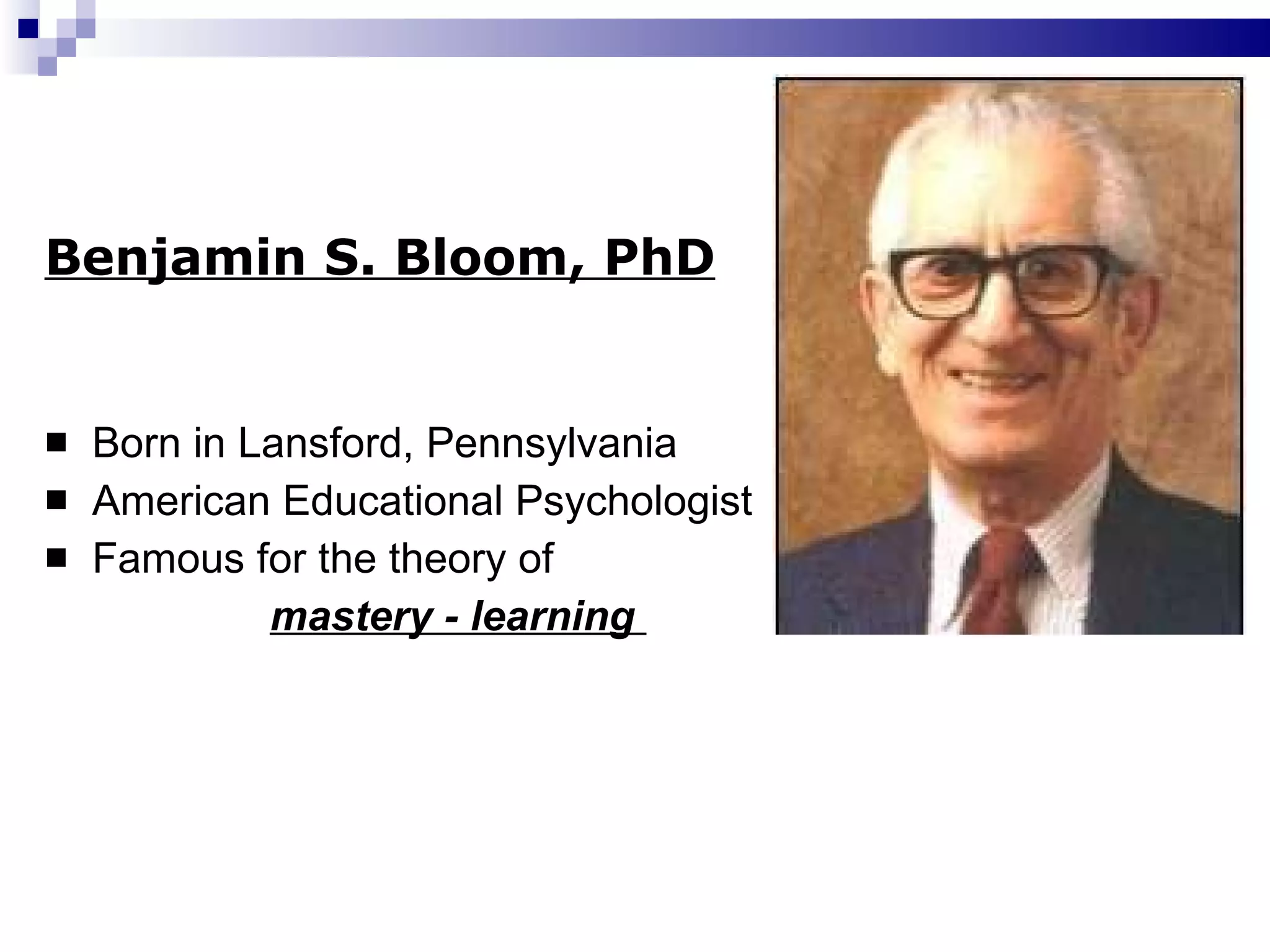 Hanchie Troy Benjamin Bloom | PPT