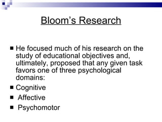 Hanchie Troy Benjamin Bloom | PPT
