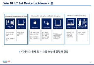 한컴MDS_Windows 10 IoT Enterprise_Lockdown Features | PDF