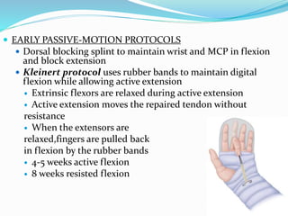 Tendon injuries of hand | PPTX