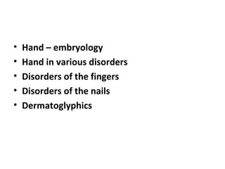 Hand a clue to pediatric diagnosis | PPT