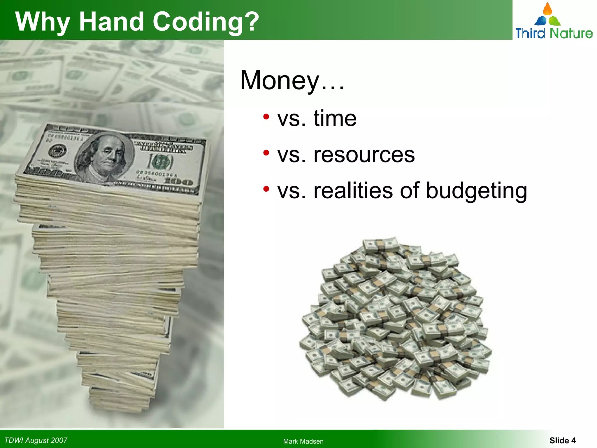 Hand Coding ETL Scenarios and Challenges | PPT