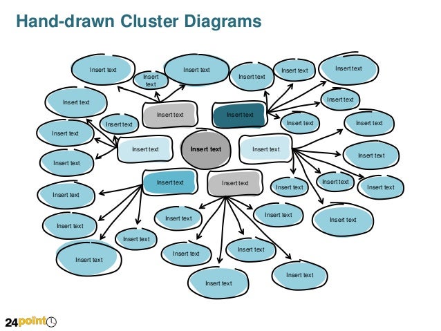 Custom-drawn Cluster Diagrams - PowerPoint Slides