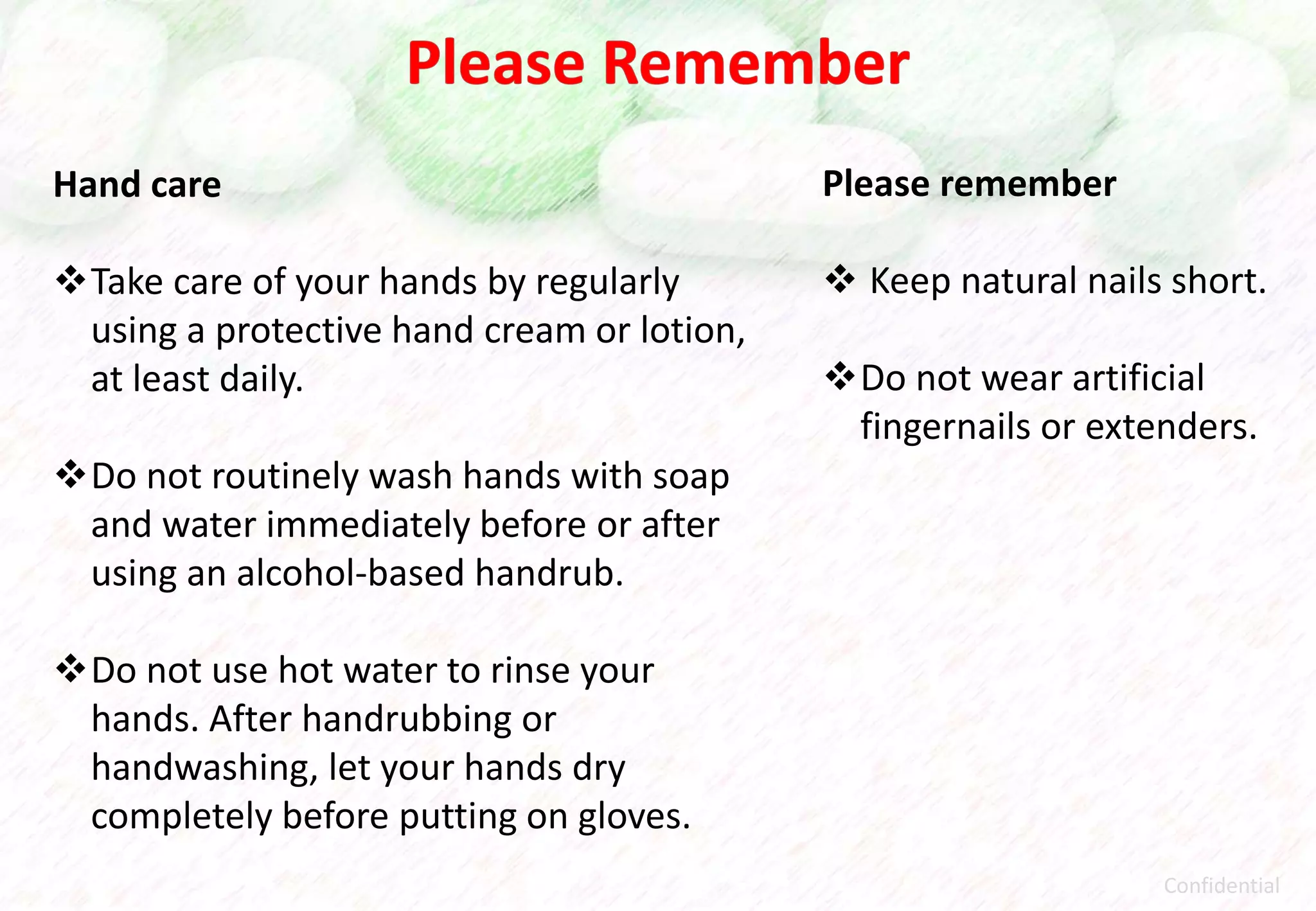 Proper Hand hygiene guidelines | PPTX