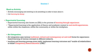Hand on activity, Experiential Learning and Art Integration & NEP | PDF ...