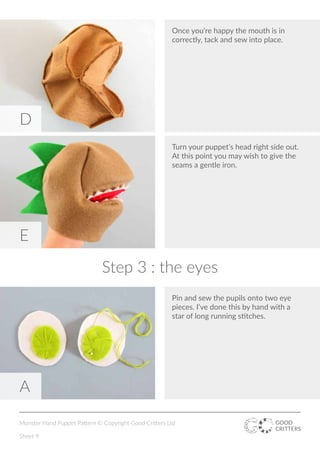 Hand puppet | PDF | Needlework | Arts and Crafts