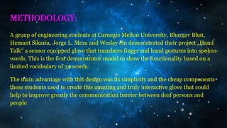hand-talk glove.pptx | Wearable Technology | Consumer Electronics