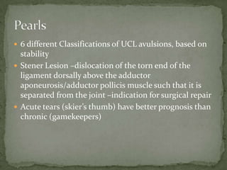 Gamekeeper's Thumb | PPTX