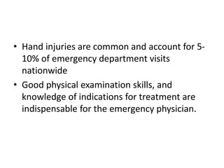 Hand and facial injuries | PPTX