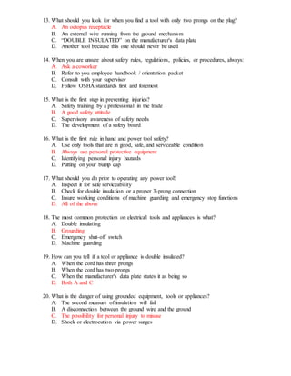 Hand and power tool exam | DOCX